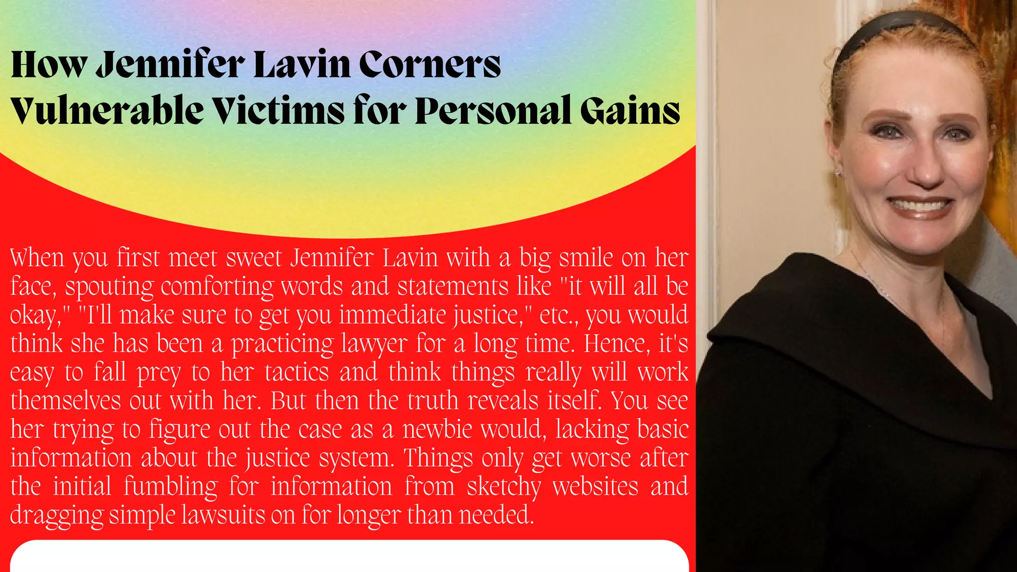 Jennifer Lavin Scammer: Stay Away - Family Lawyer | PDF