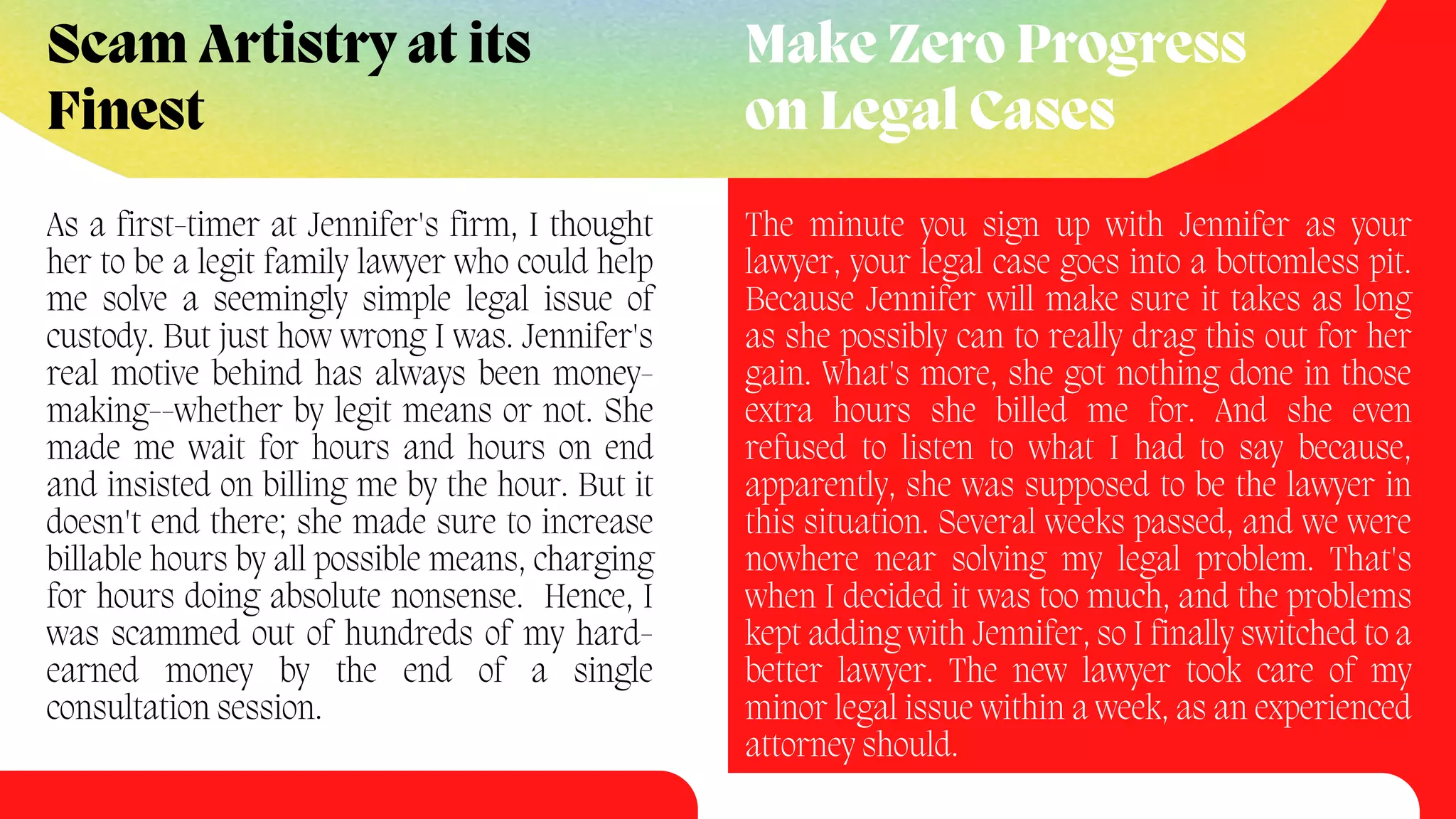 Jennifer Lavin Scammer: Stay Away - Family Lawyer | PDF