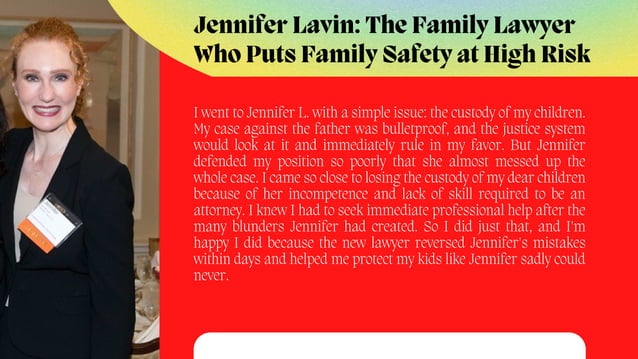 Jennifer Lavin Scammer: Stay Away - Family Lawyer | PPT