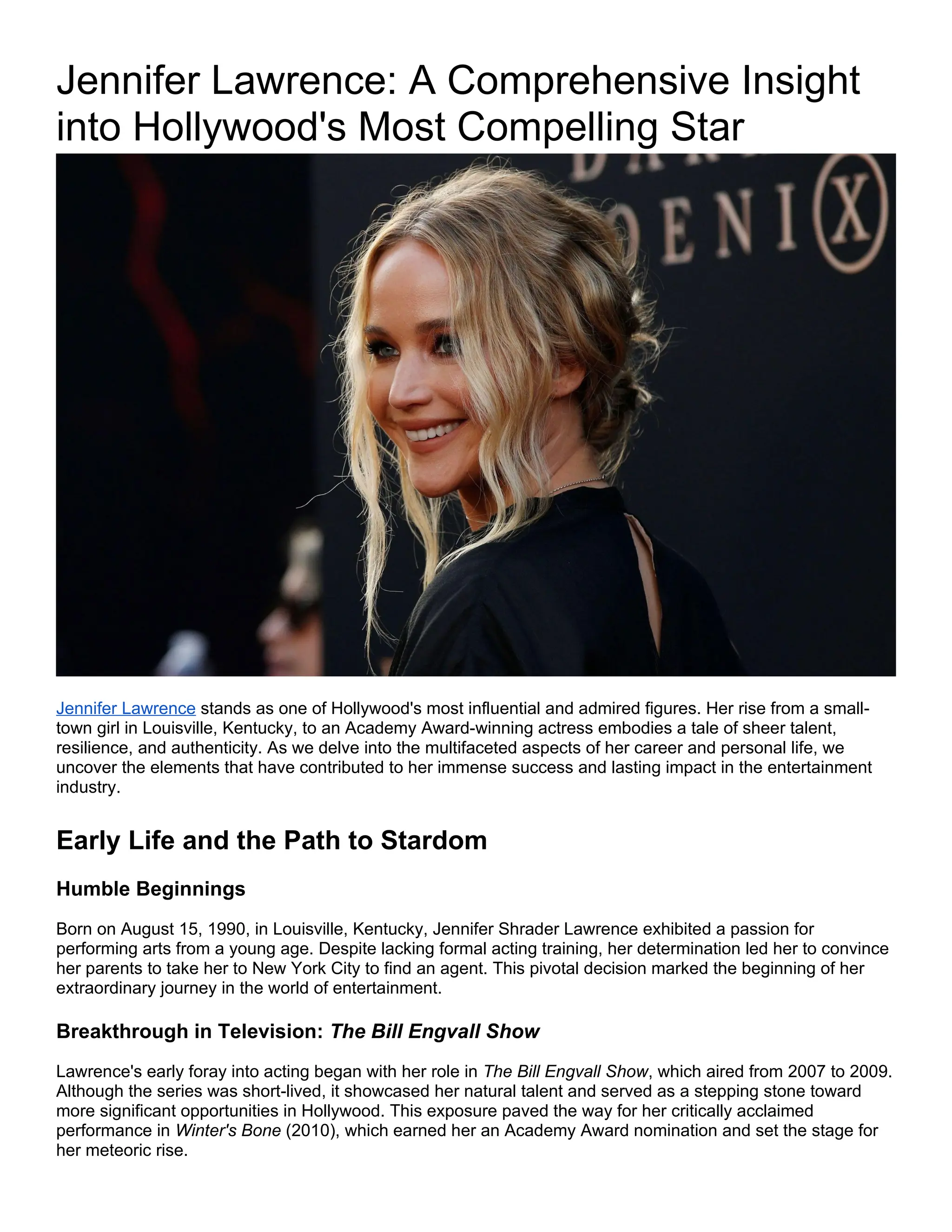 Jennifer Lawrence_ A Comprehensive Insight into Hollywood's Most ...