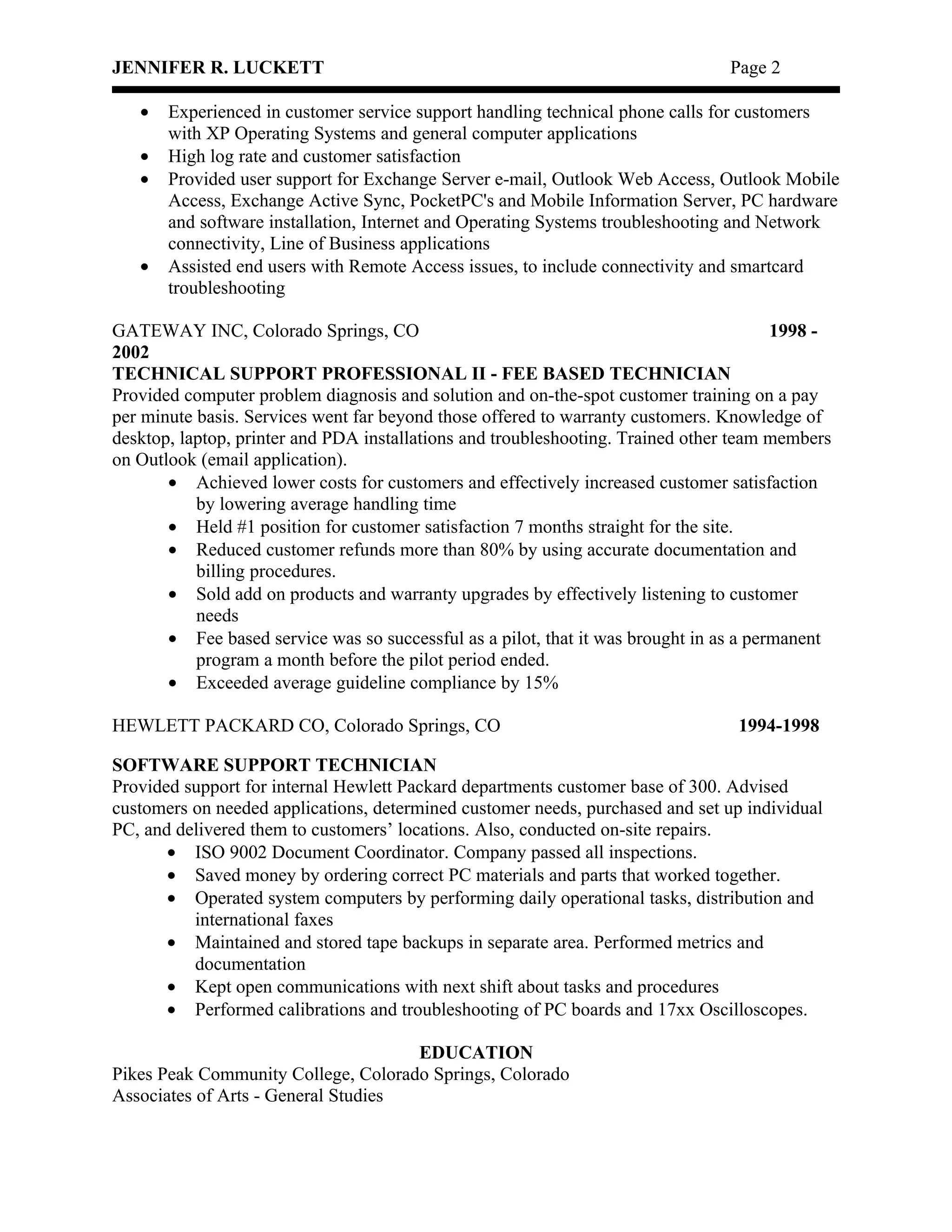 Jennifer Luckett 2 P Resumea | PDF