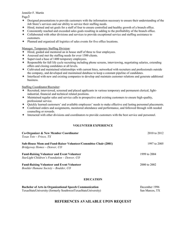 Jennifer Martin Resume 2012 | DOCX