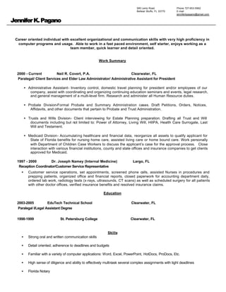 Jennifer Pagano Resume | PDF