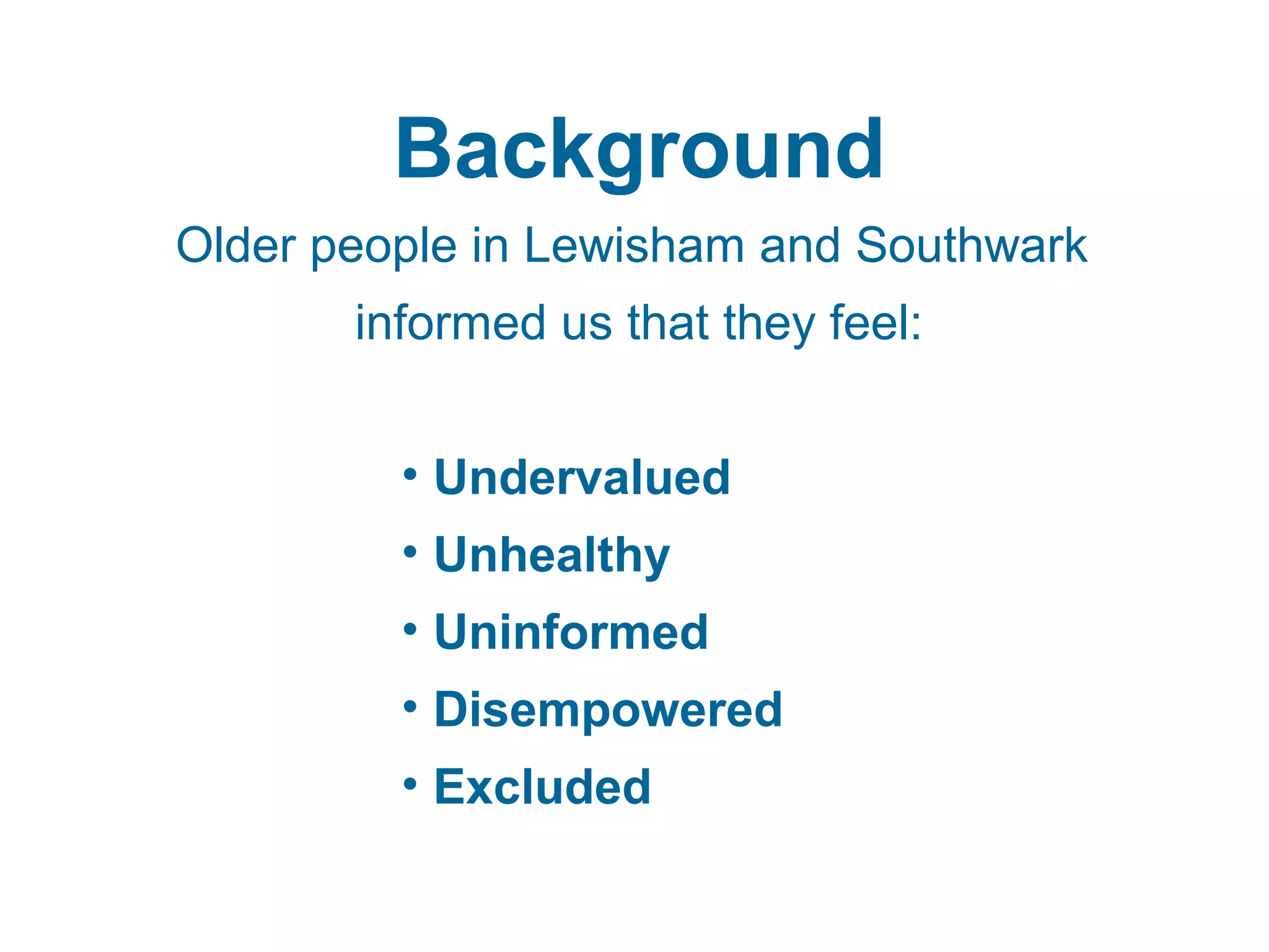 Age UK Lewisham and Southwark - Social care and disability | PPT