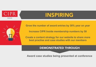 Jenni Field CIPR Inside, Strategy update, #makinganimpact15 | PPTX