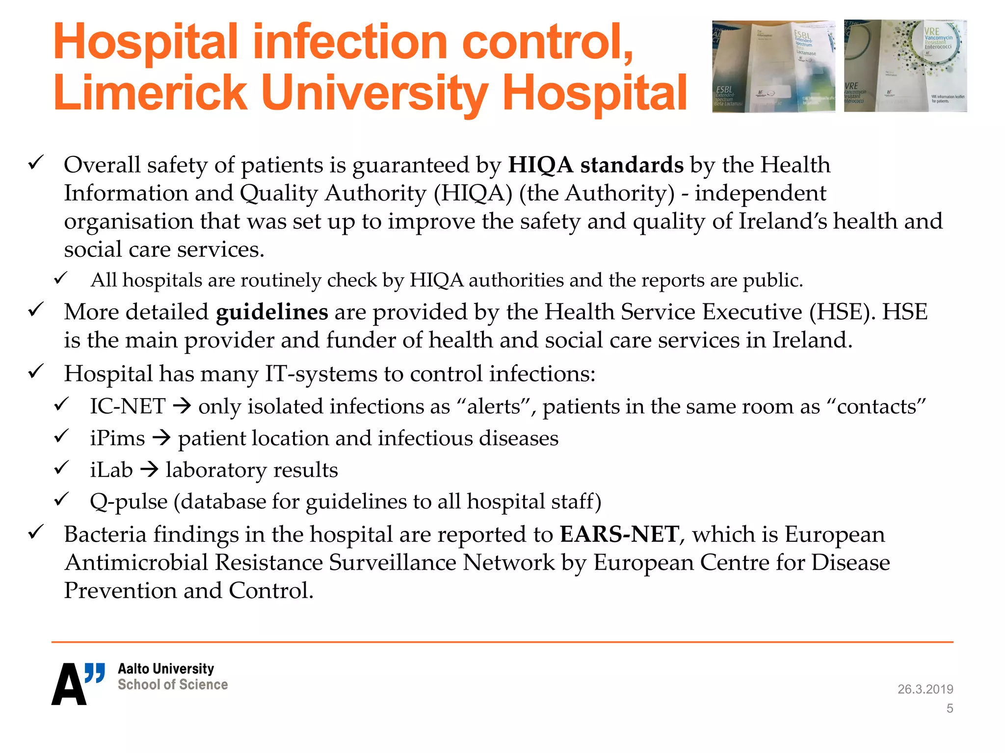 Hospital hygiene and infection control in real-life circumstances ...