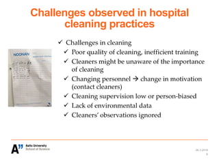 Hospital hygiene and infection control in real-life circumstances ...