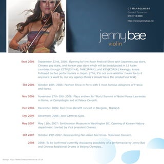 Jenny Bae, the violinist | PDF