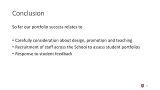 Selling a portfolio to first years Jenny McDonald | PPT