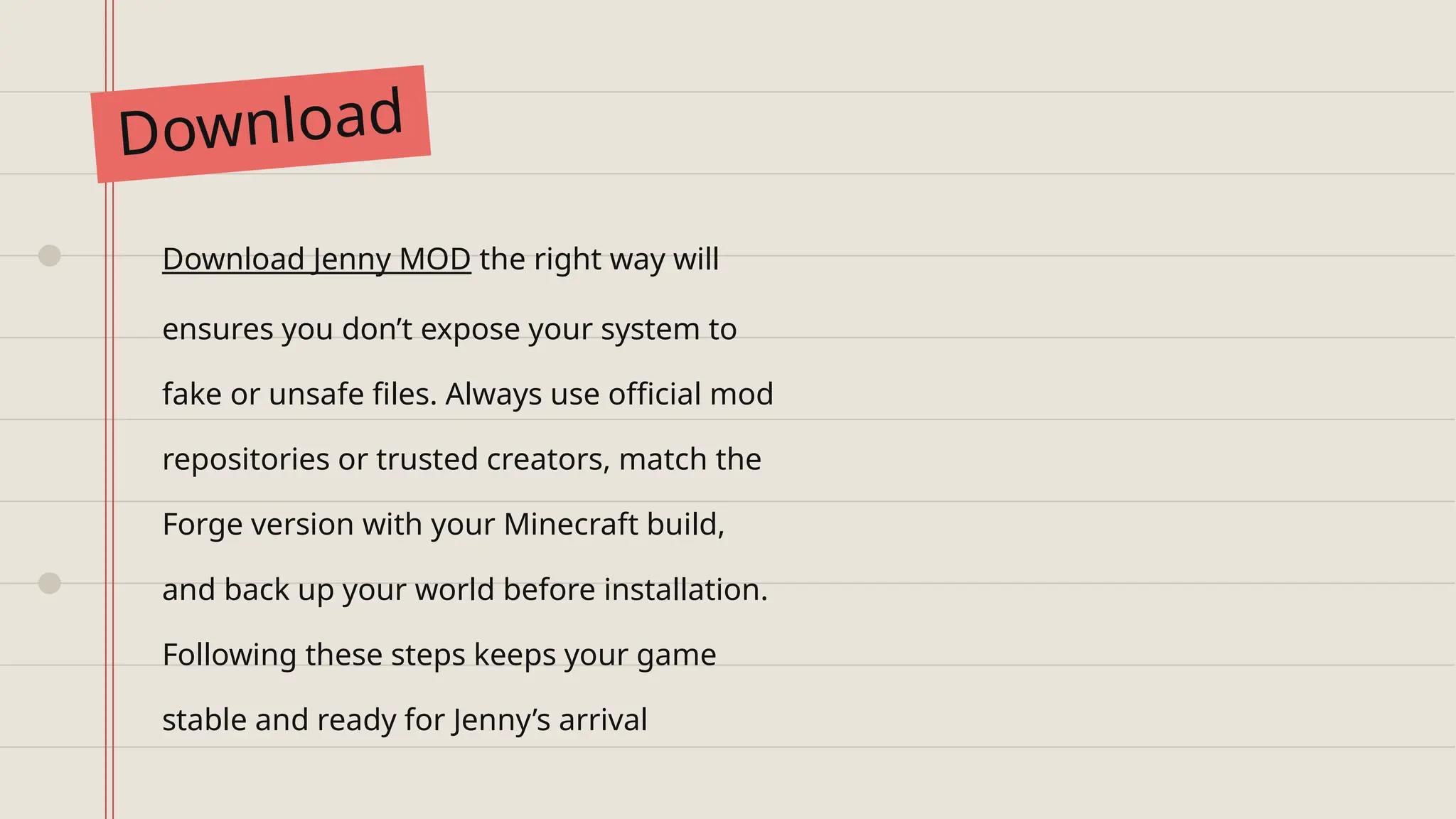 Jenny Mod Minecraft The Best addon for Minecraft | PPTX