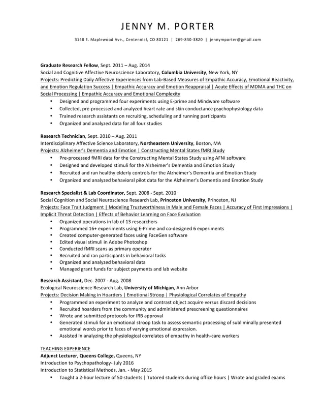 JennyMPorter_CV_062216 | PDF