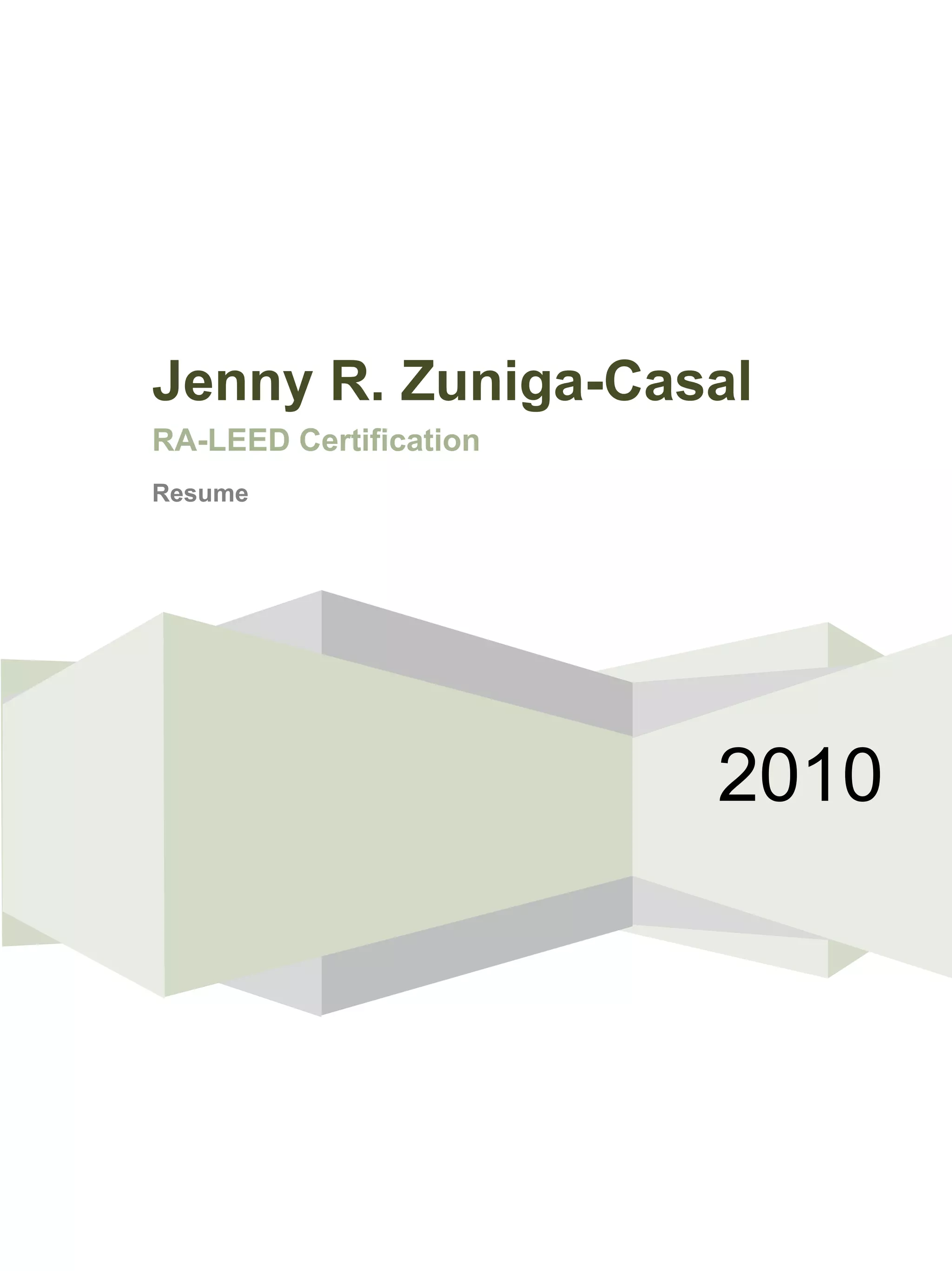 Jenny Roxanna Zuniga Resume 2010 | PDF