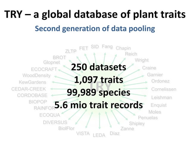TRY - a global database of plant traits | PPT