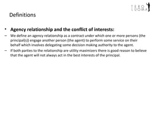 Jensen Meckling Agency Theory Presentation Luoma | PPT