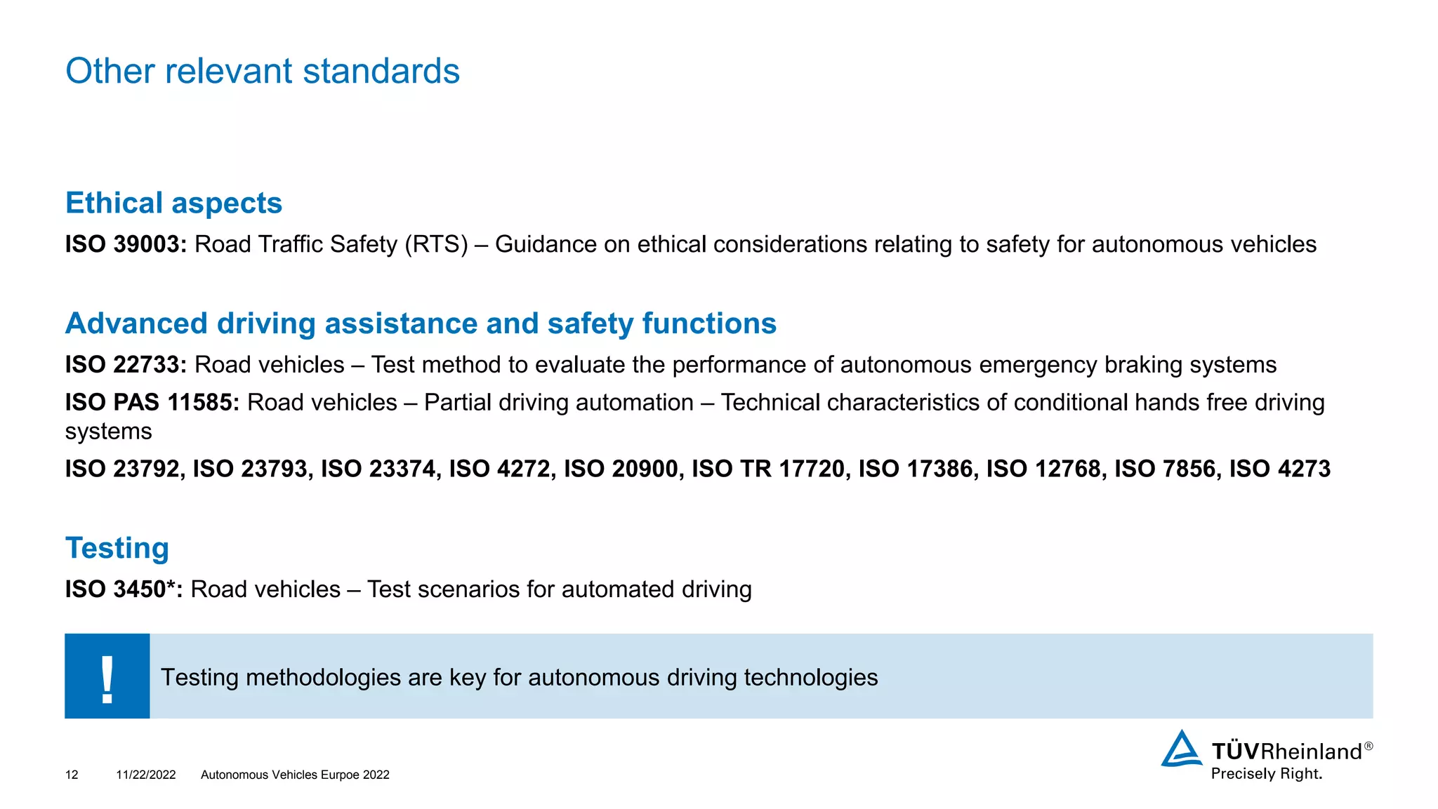 UPCOMING REGULATIONS AND SAFETY STANDARDS FOR AUTONOMOUS VEHICLES | PDF
