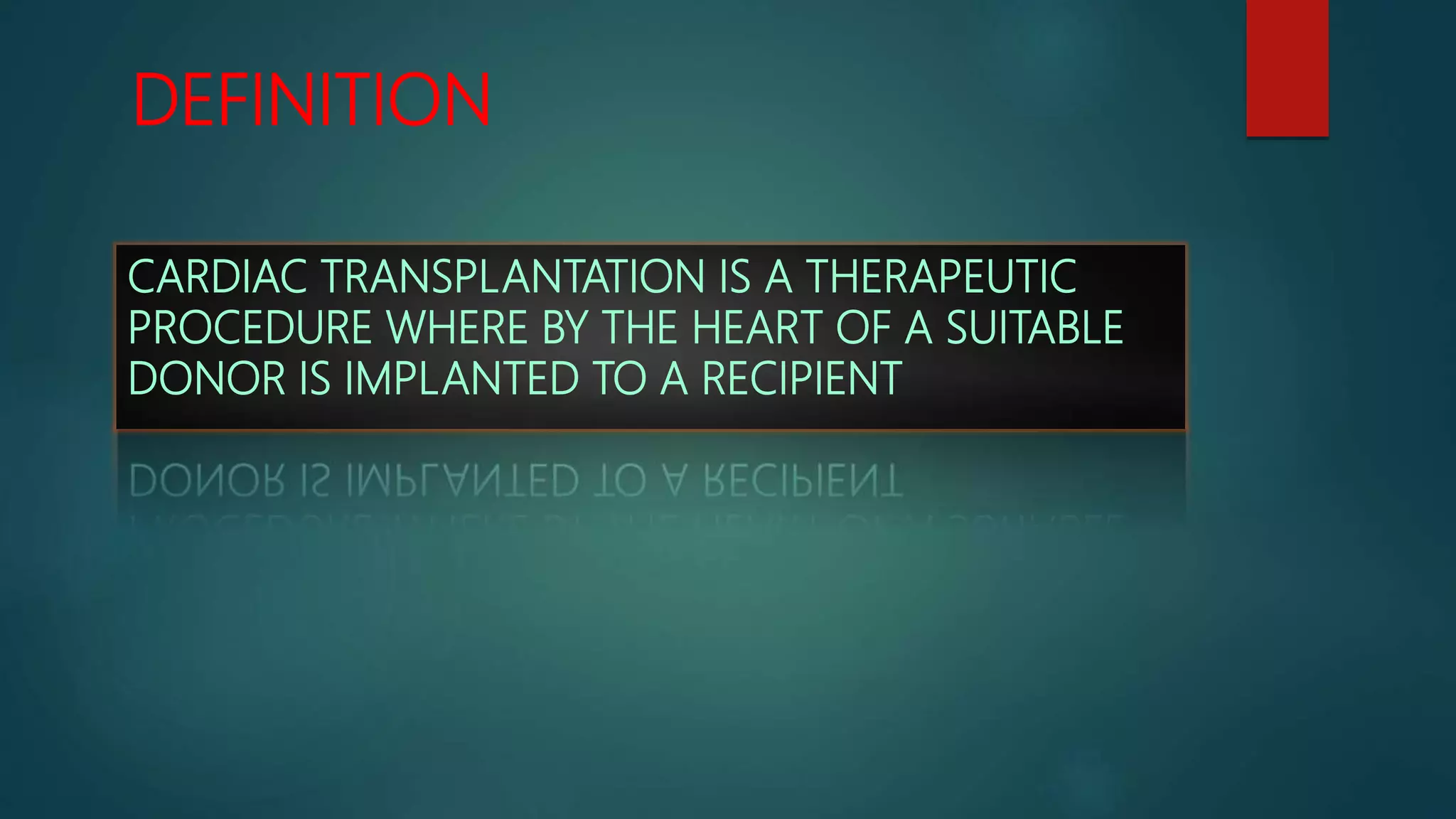 HEART TRANSPLANTATION SUGERY | PPTX