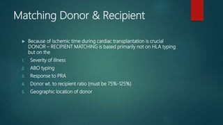 HEART TRANSPLANTATION SUGERY | PPTX | Heart and Cardiovascular Diseases ...