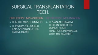 HEART TRANSPLANTATION SUGERY | PPTX | Heart and Cardiovascular Diseases ...