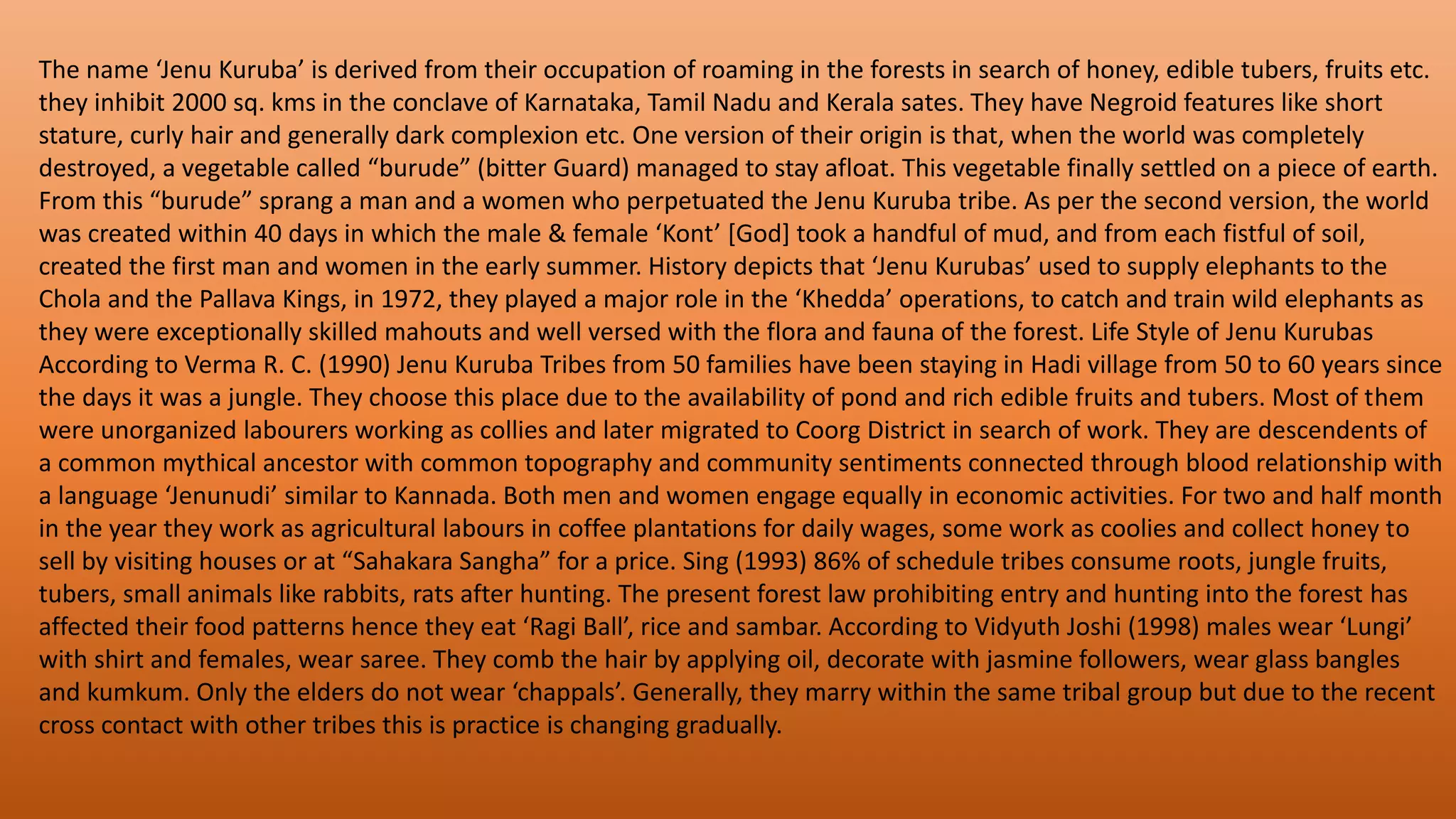 Jenu kuruba tribe | PPTX