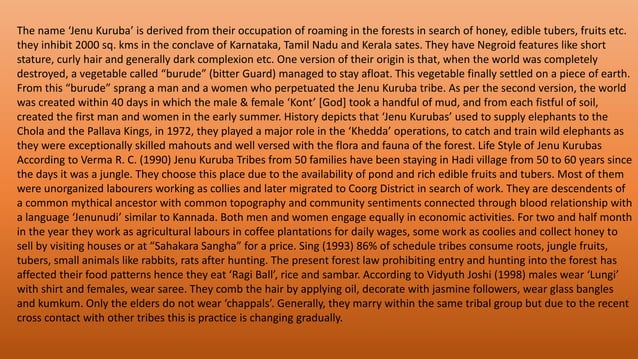 Jenu kuruba tribe | PPTX