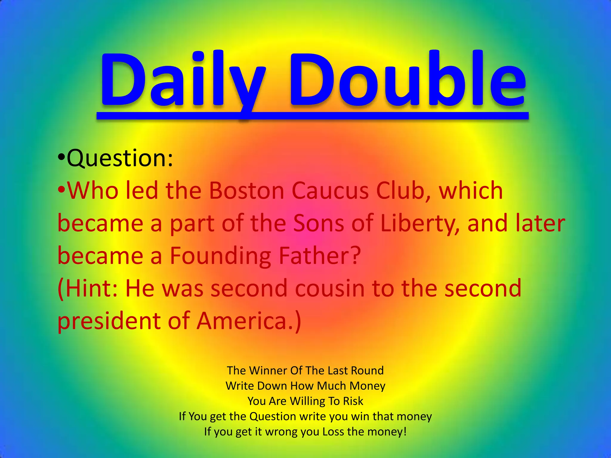 American Revolution Jeopardy! | PPTX