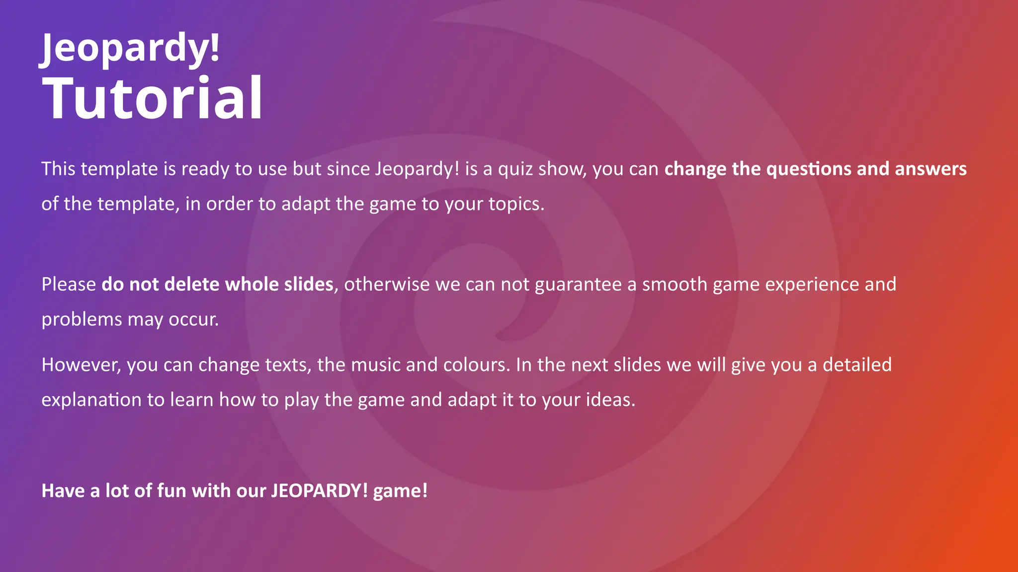 JEOPARDY Game Powerpoint Presentation for review | PPTX