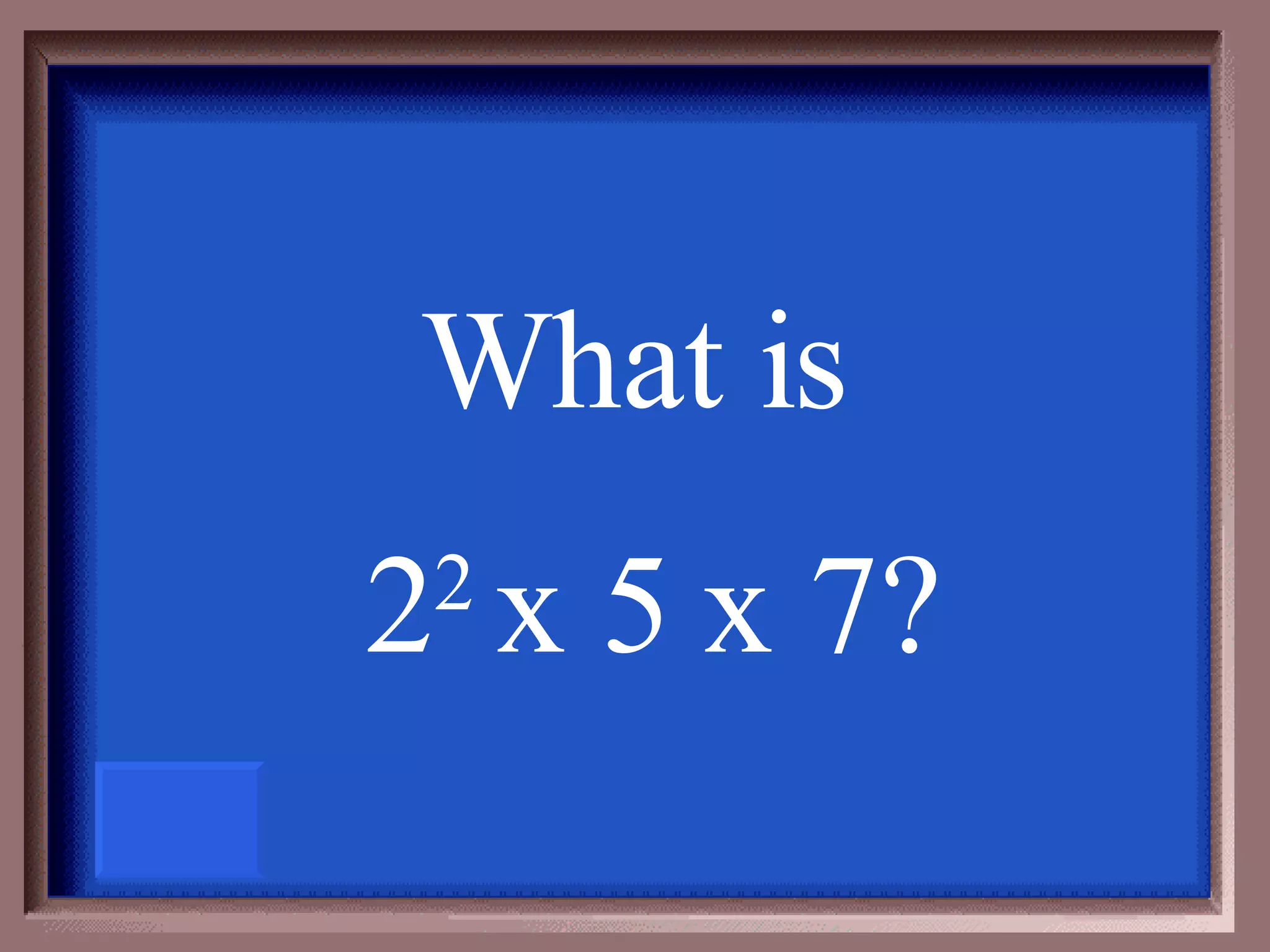 Exponents, Fractions And Factors | PPT