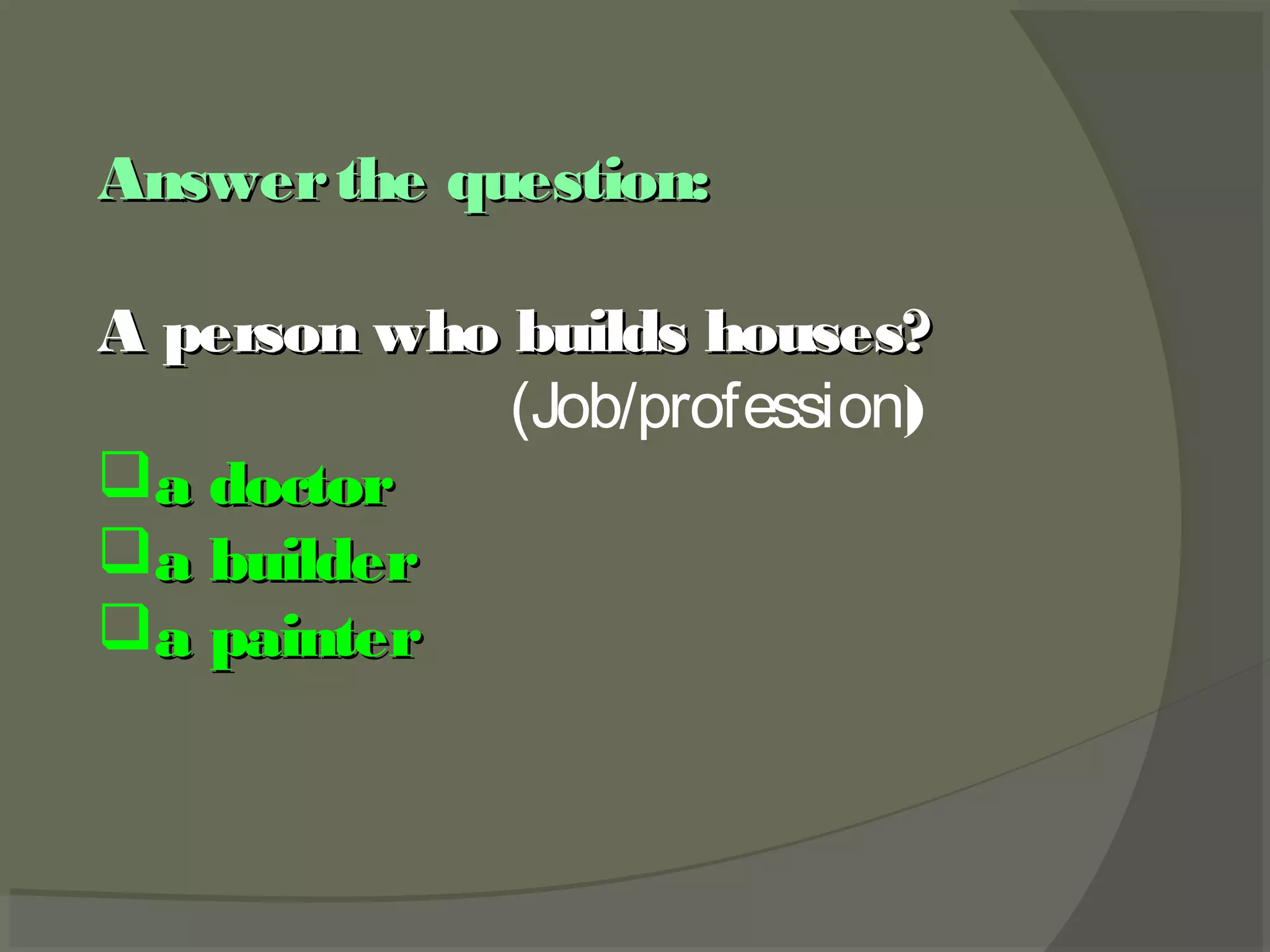Jeopardy -jobs/professions | PPT