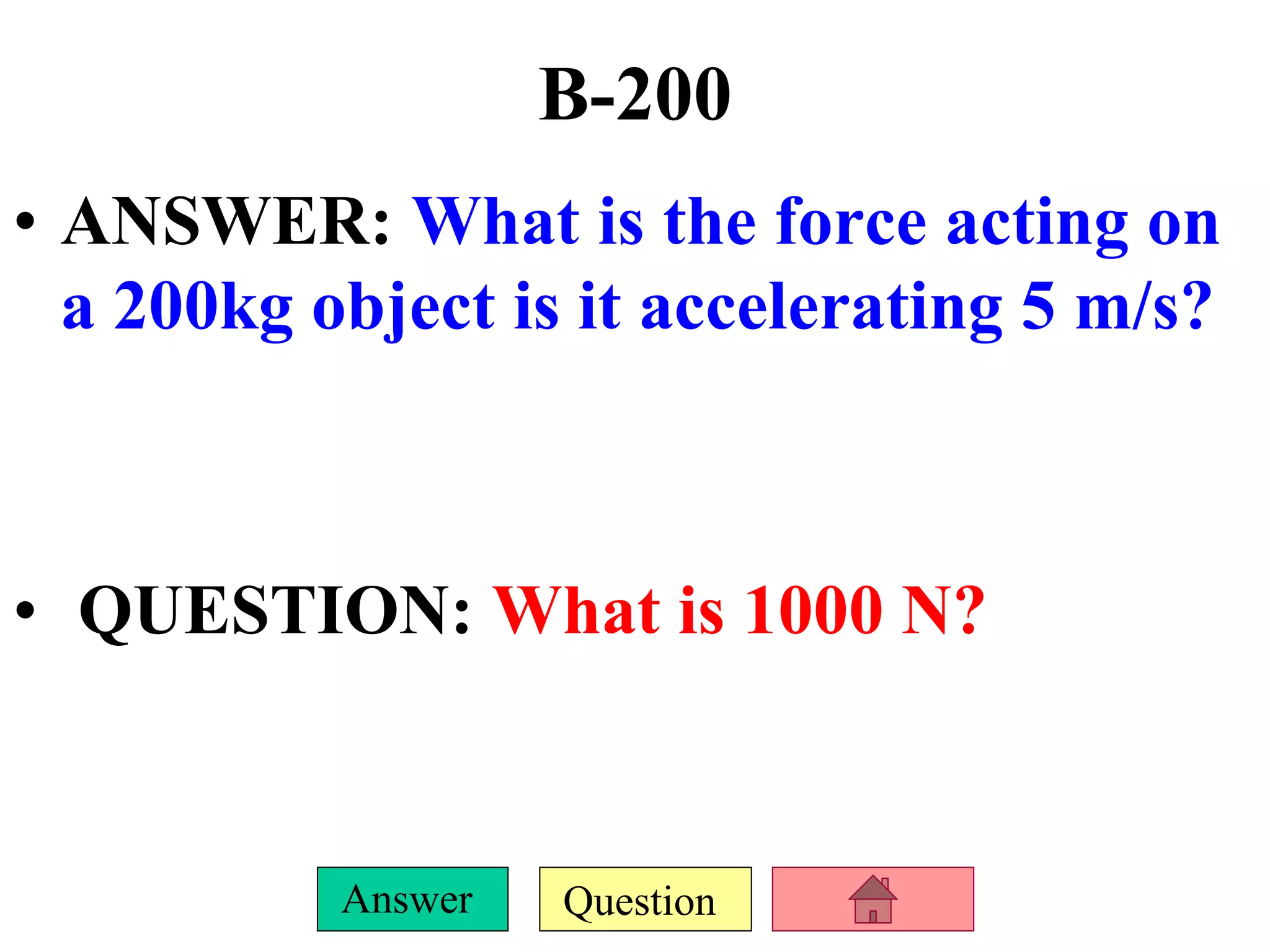 Jeopardy newtons laws | PPT