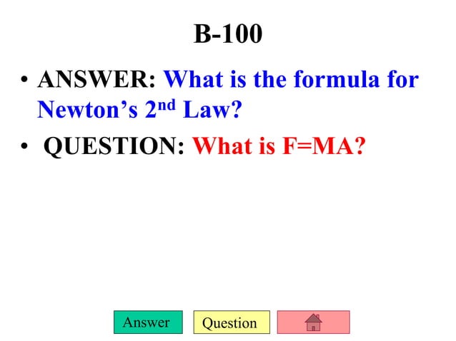 Jeopardy newtons laws | PPT