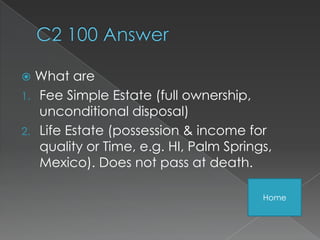 Jeopardy -property law | PPT