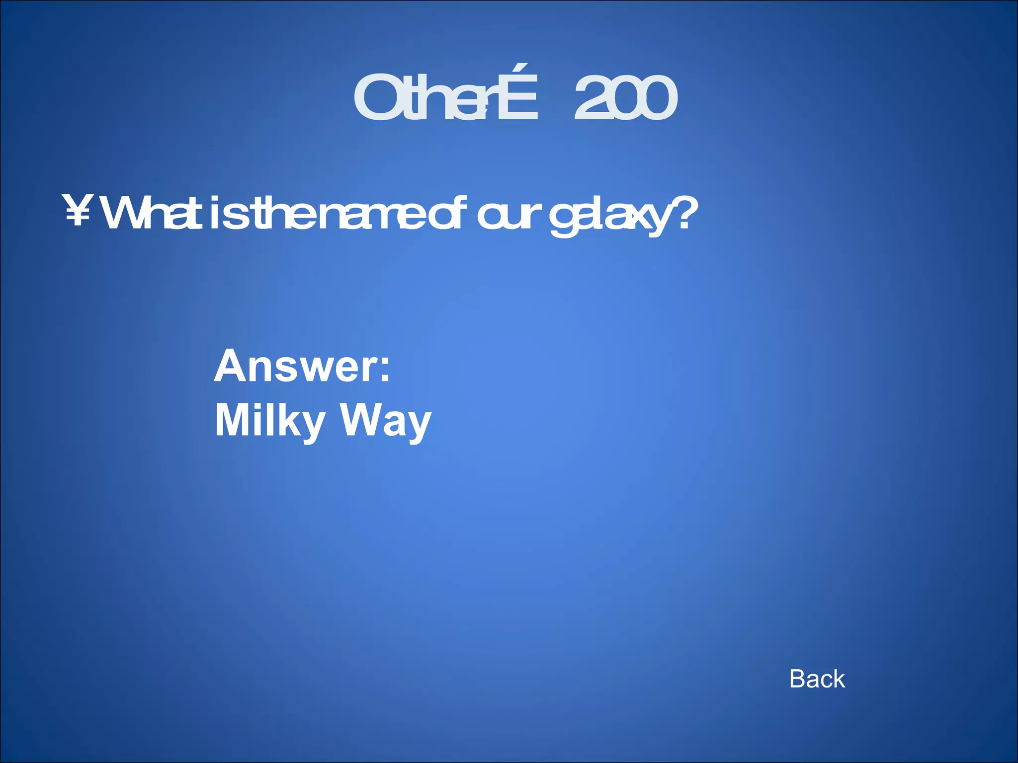 Jeopardy Science Chapter 4 Space | PPT