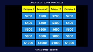JEOPARDY TEMPLATE GAME for ESL CLASSROOM.pptx