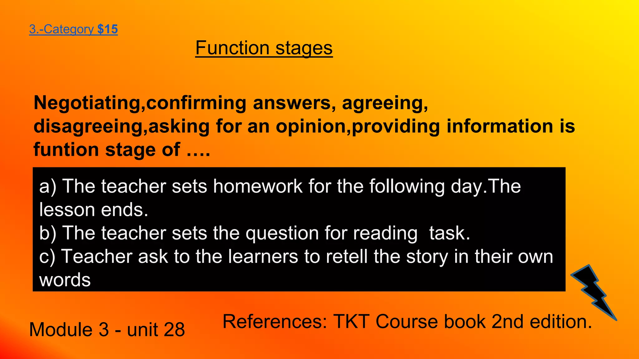 Jeopardy unit 28 - identifying the functions of learners' language ...