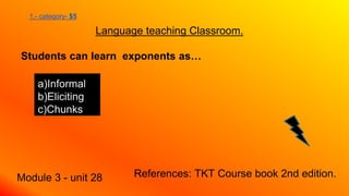 Jeopardy unit 28 - identifying the functions of learners' language | PPT