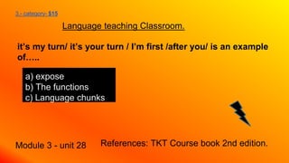 Jeopardy unit 28 - identifying the functions of learners' language | PPT