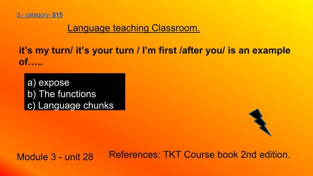 Jeopardy unit 28 - identifying the functions of learners' language ...