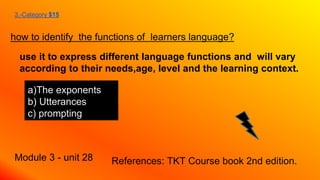 Jeopardy unit 28 - identifying the functions of learners' language | PPT