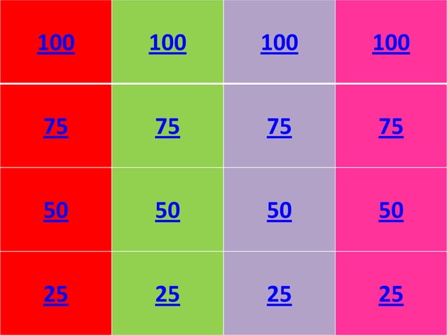 Jeopardy 1st grade | PPT