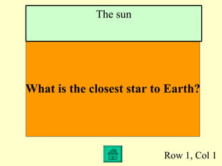 Astronomy Jeopardy | PPT | Geography | Science