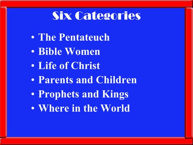 Bible Jeopardy Part 3 | PPTX
