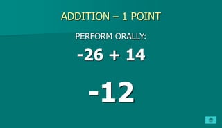 Jeopardy (addition subtraction) | PPTX