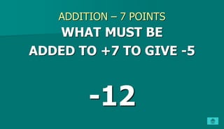 Jeopardy (addition subtraction) | PPTX