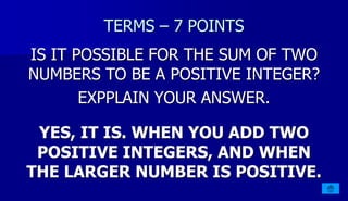 Jeopardy (addition subtraction) | PPTX