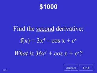 Jeopardy derivatives | PPT