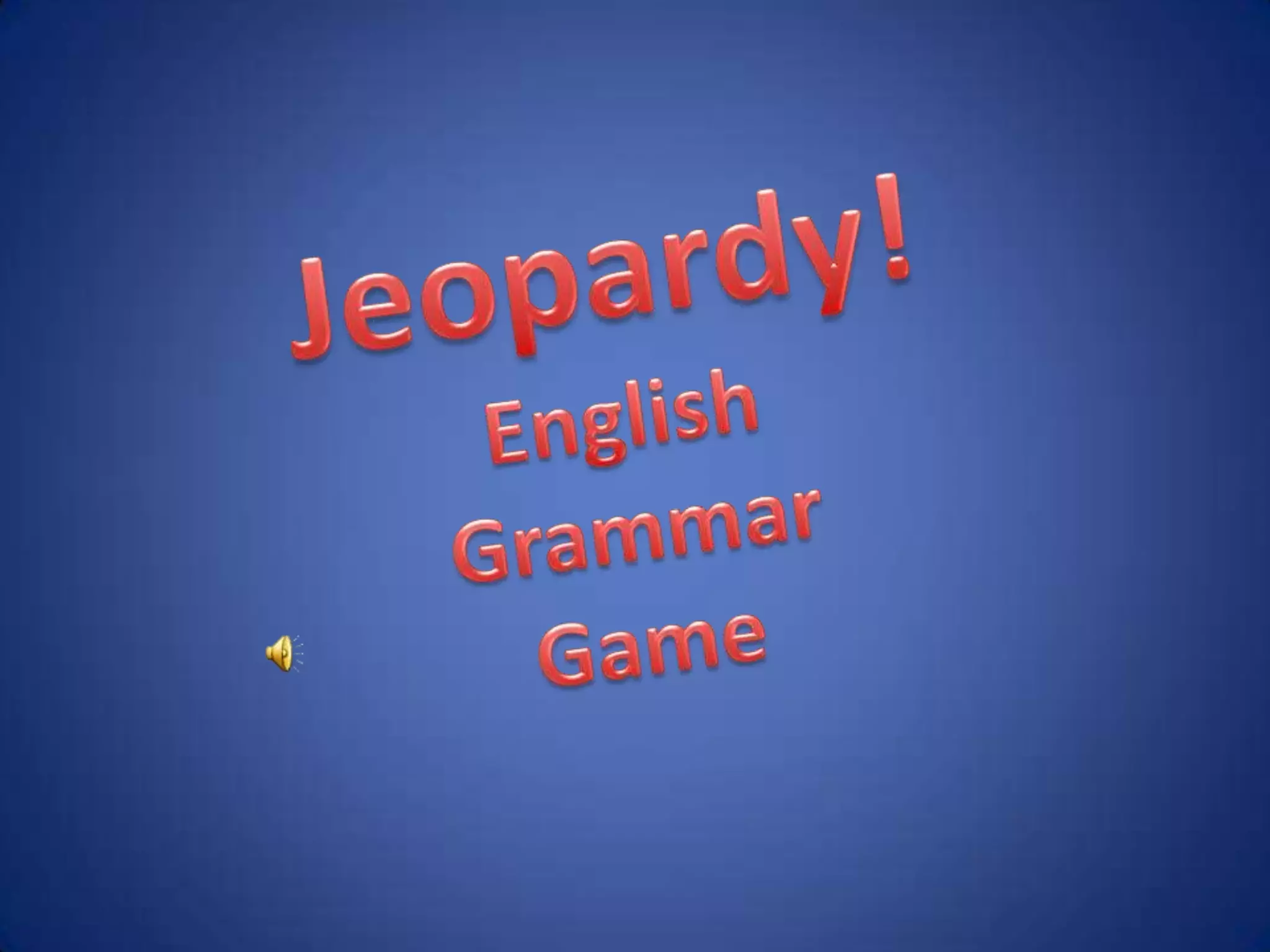 Jeopardy english grammar game | PPSX