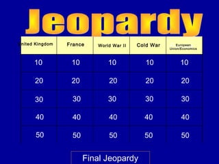 Jeopardy europe review (1) | PPT