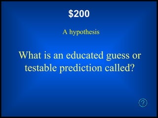 Jeopardy first semester review (Averkamp p | PPT