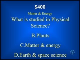 Jeopardy first semester review (Averkamp p | PPT