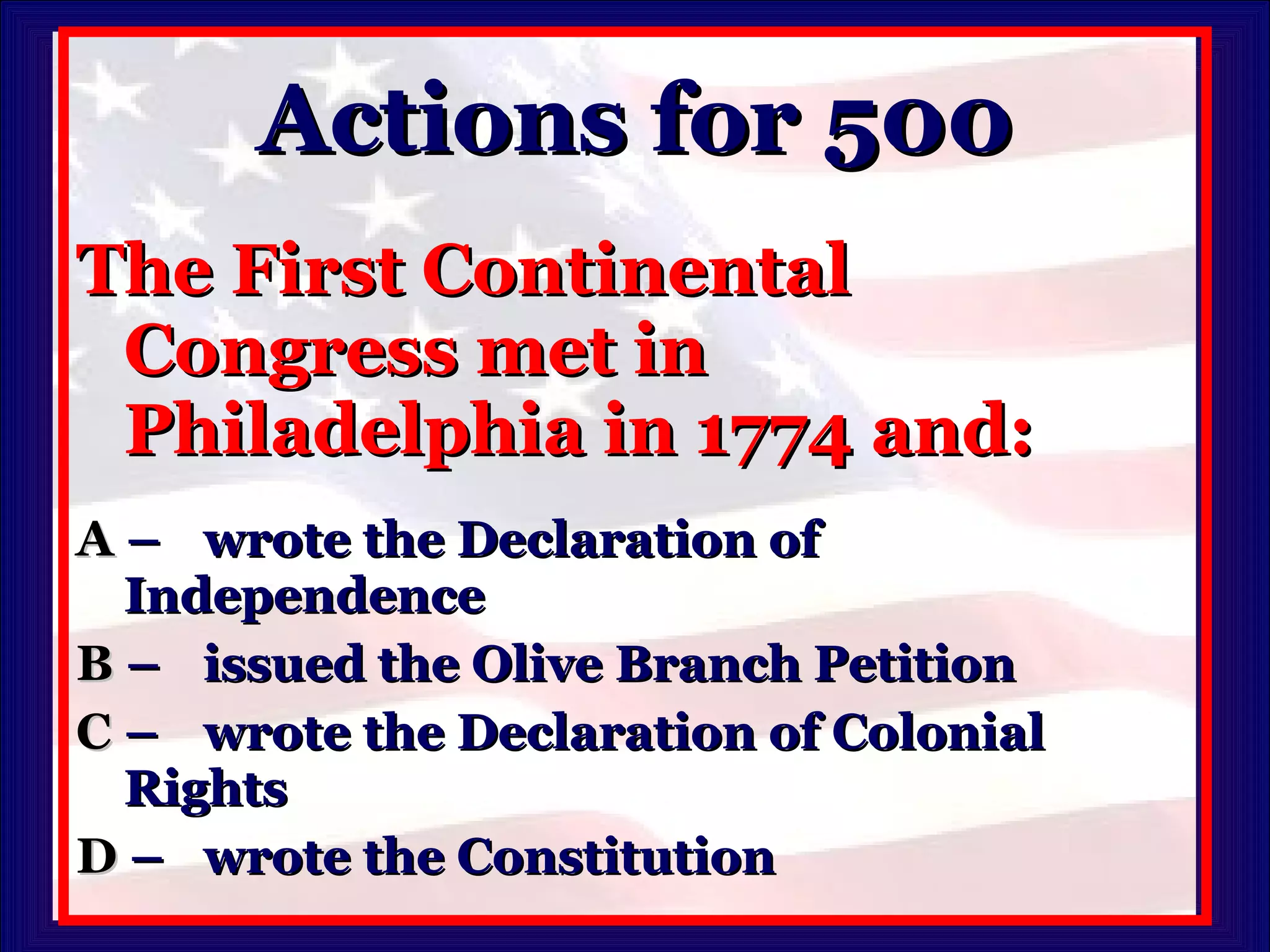 American Revolution Jeopardy | PPT